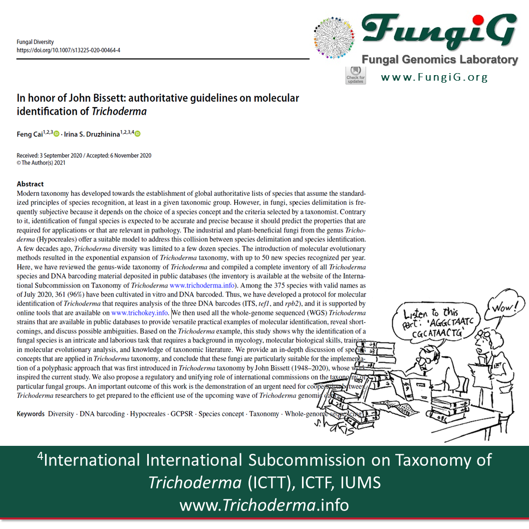 The new publications on fungal taxonomy, DNA Barcoding, and ...
